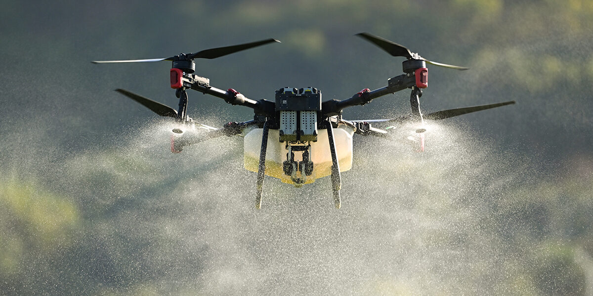 Drone in action store